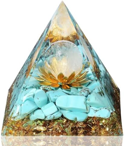 Amazon.com: LAIDANLA Turquoise Orgone Pyramid Healing Crystals Orgonite ...