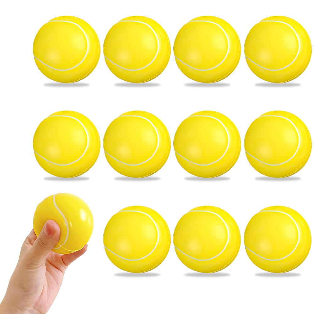 LUFEIS Foam Balls, 12 Pieces Soft Foam Sponge Tennis Balls, 6cm High ...