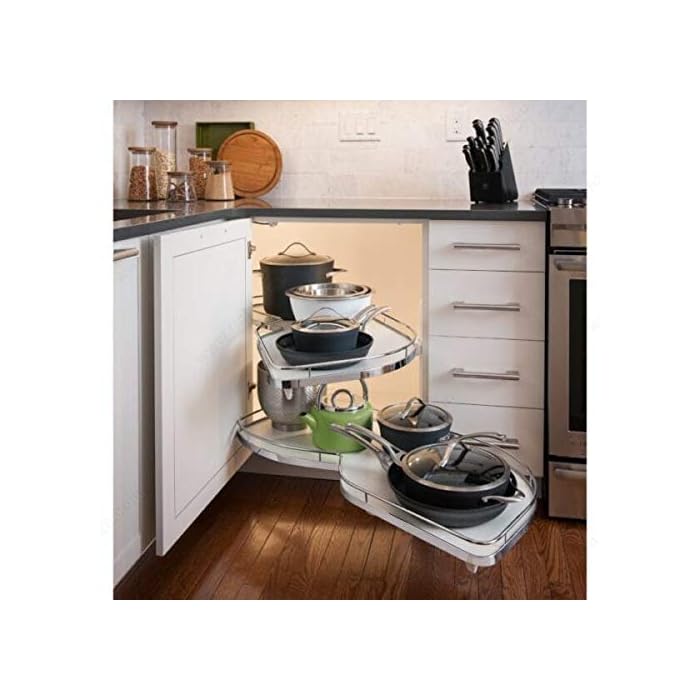 Buy Kitchen Inventions Lemans II Set 2-Shelf Lazy Susan with Soft-Close ...