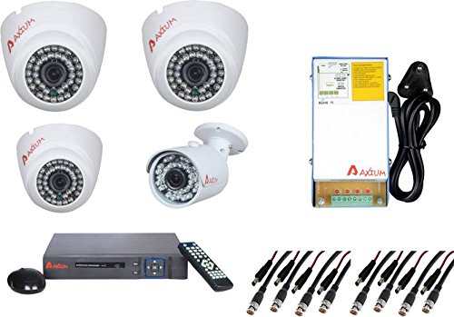 Axium Ahd System 4 Channel Home Security Camera, White : Amazon.in ...