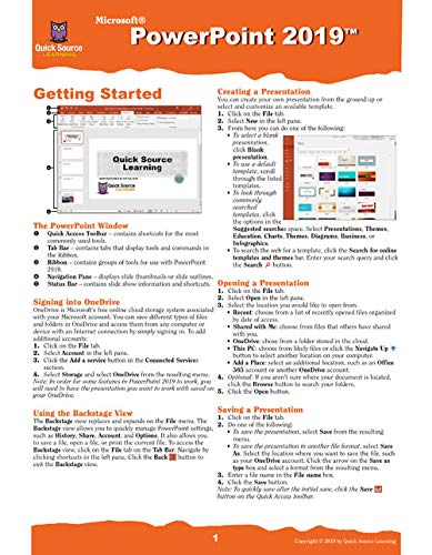 PowerPoint 2019 Quick Source Reference Guide | Amazon.com.br
