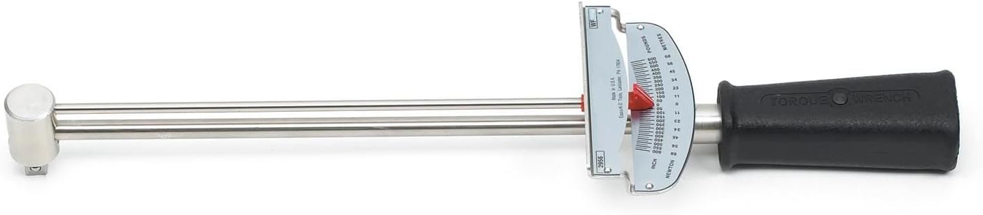 GEARWRENCH 2956D Beam Torque Wrench (0-600-Inch/Pounds 3/8-Inch drive ...