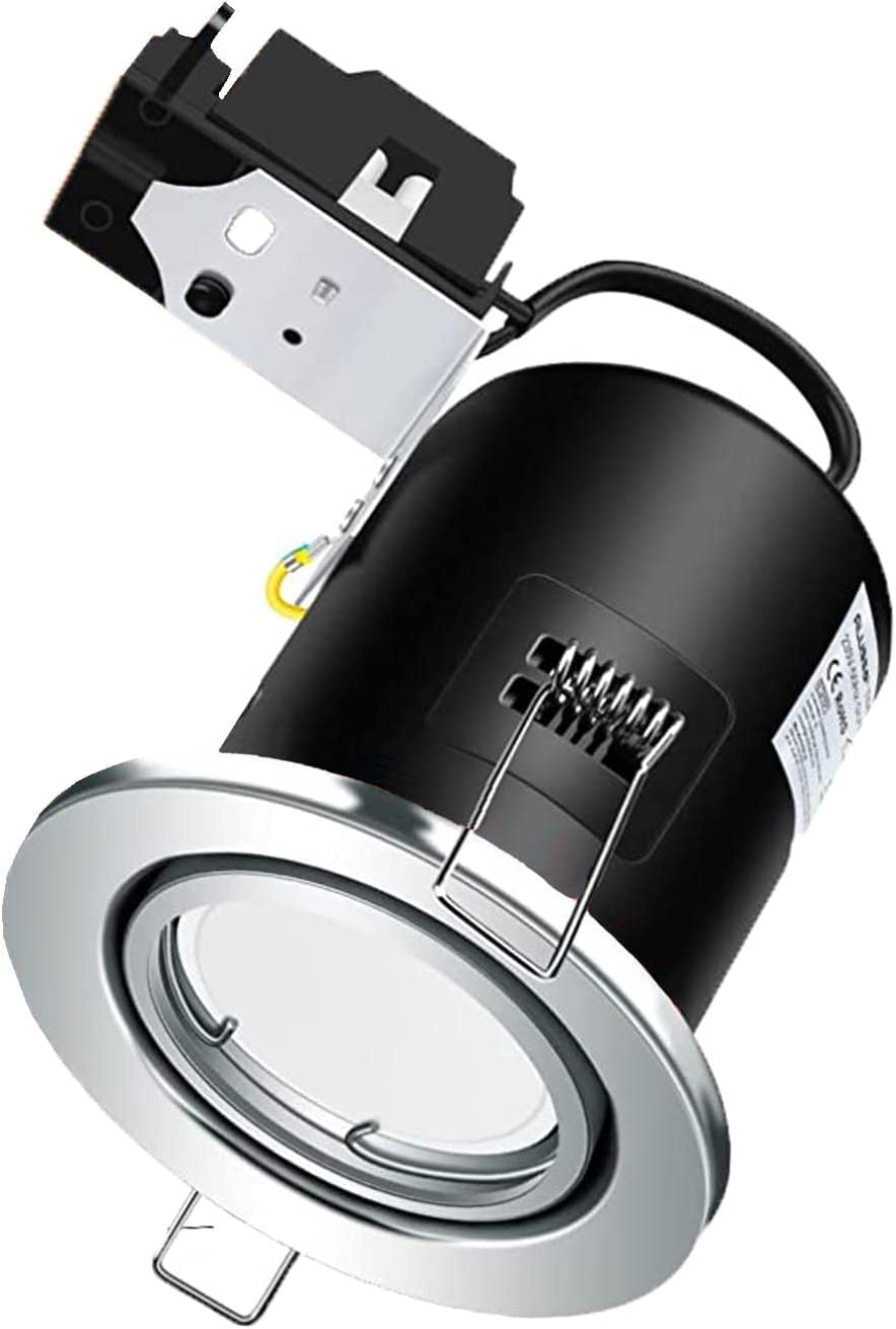 Buy Downlight Fire Rated LED 230V Polished Chrome Adjustable Recessed ...