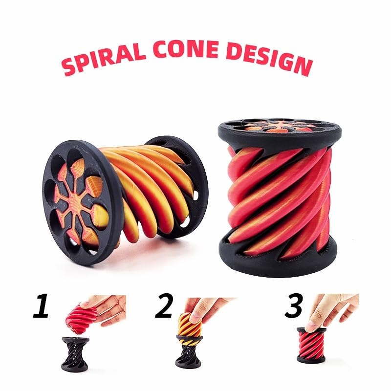 Pipihome Impossible Cone, 3PCS Spiral Cone Fidget Toy, 3D Printed The ...