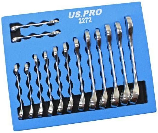 US PRO Tools 25pc Metric Combination Spanner Set 6-32mm in Foam Tray ...