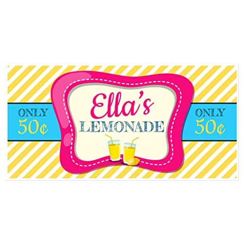 Amazon.com: Ice Cold Lemonade Stand Sign Personalized Banner : Handmade ...