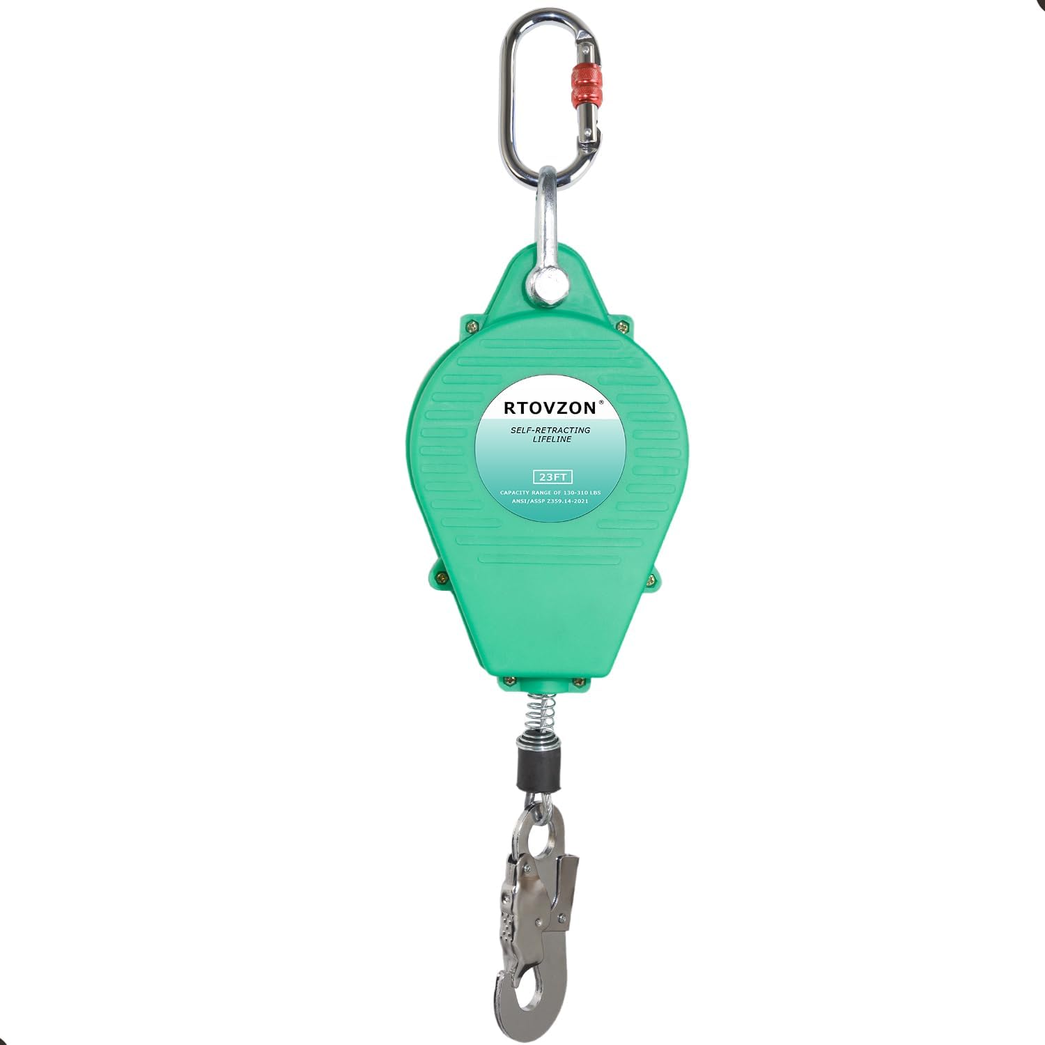 Amazon.com: 23FT Self Retracting Lifeline RTOVZON Fall Arrest Fall ...