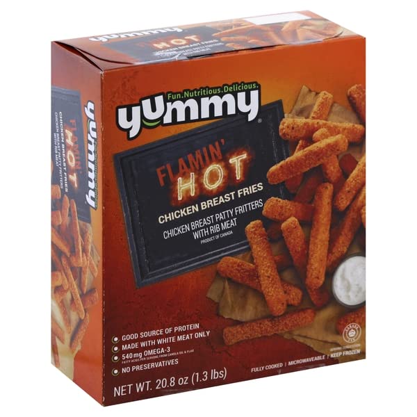 Amazon.com: Yummy, Flamin Hot Chicken Breast Fries, 20.8 Ounce ...