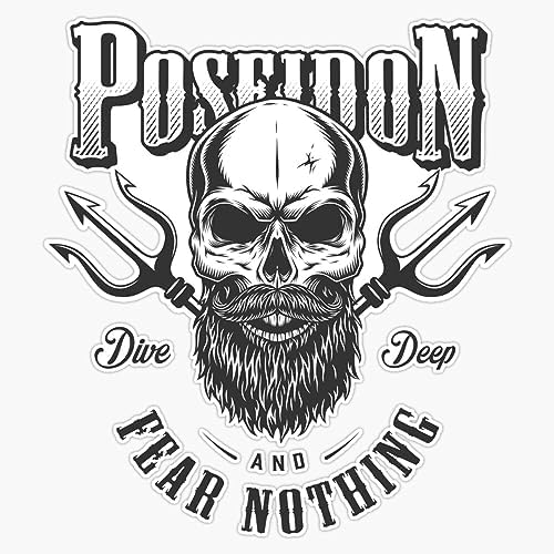 Amazon.com - Poseidon- Underwater Scuba Diving Freediving Vinyl Sticker ...
