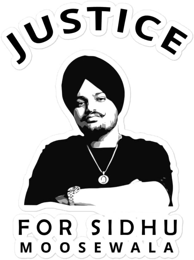 Amazon.com: Sidhu Moosewala Stickers Justice White 5.5''X5.5 ...