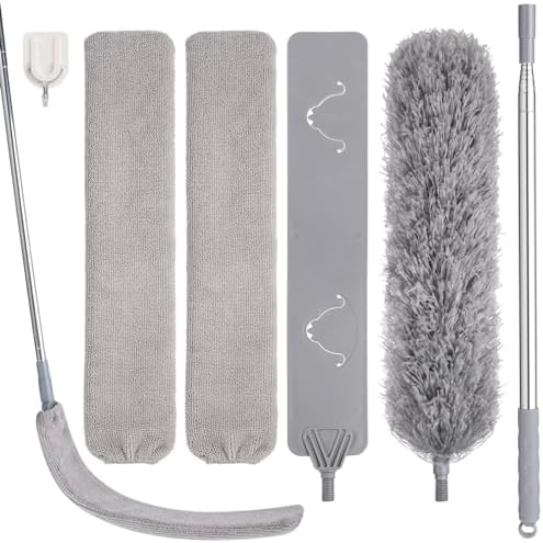 Duster, Telescopic Washable, Microfibre Duster, with 2 Bendable Corner ...