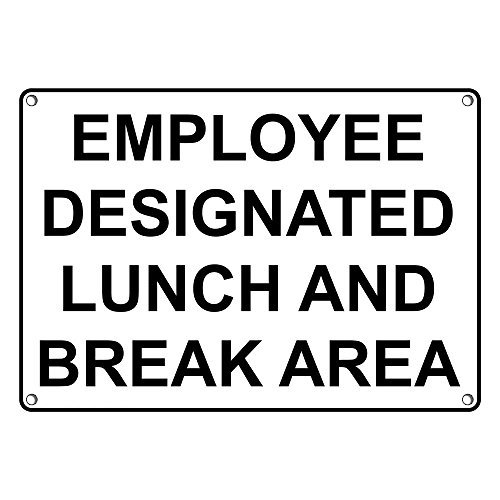 Amazon.com: Weatherproof Plastic Employee Designated Lunch and Break ...