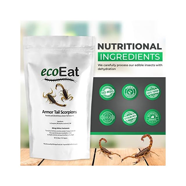 Edible Armor Tail Scorpions by ecoEat - Edible Insects Bugs Snack Gift ...