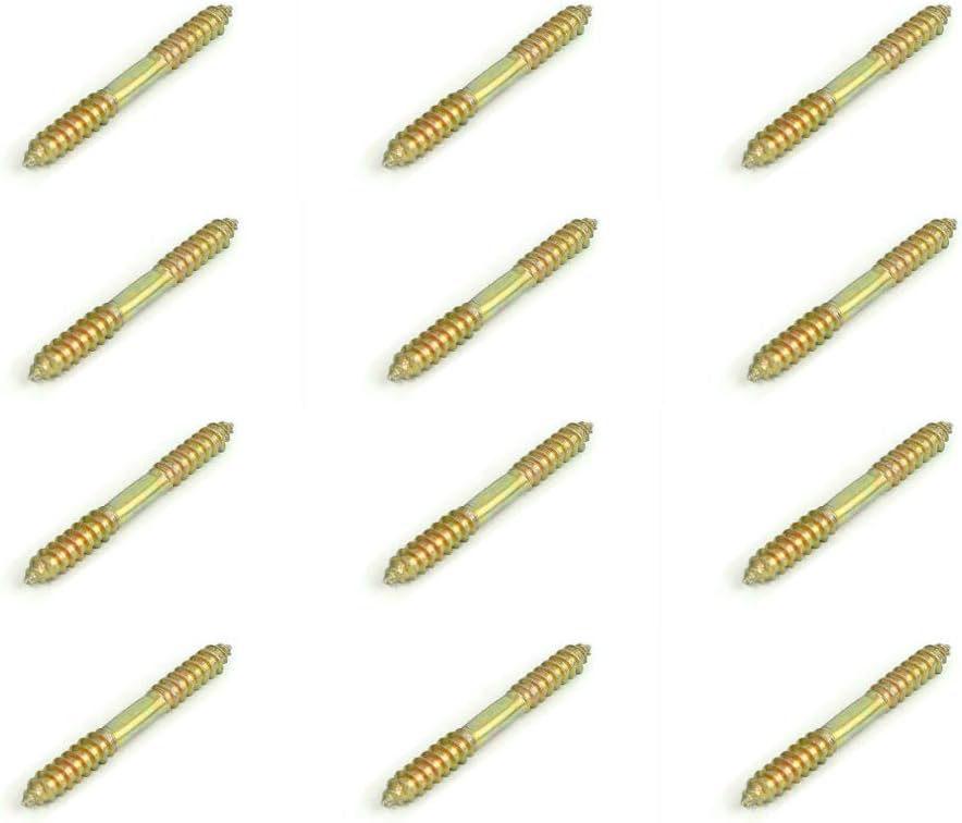 Amazon.com: AKOAK 12 Count M8 x 75mm Double Ended Thread Wood to Wood ...