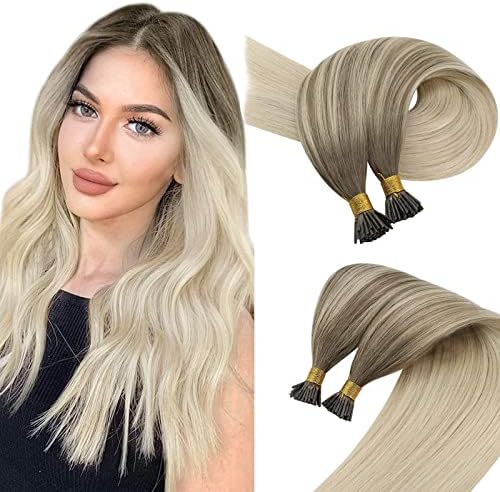 Amazon.com : Sunny I Tip Hair Extensions Human Hair Balayage Light ...