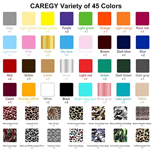 Snapklik.com : CAREGY HTV Vinyl Bundle Heat Transfer Vinyl : 55 Pack 12 ...