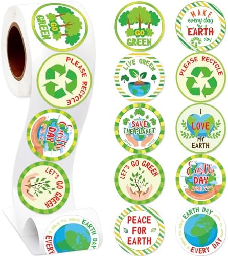 Amazon.com: Qyeahkj 1000 Pcs Save The Earth Stickers for Kids The Earth ...