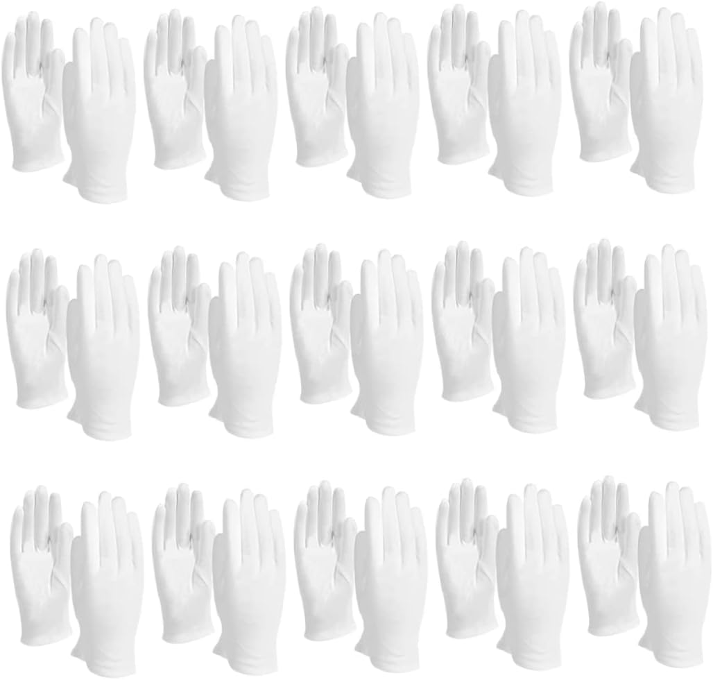 Amazon.com: 15 Pairs Soft Cotton Working Glove, White Cotton Work ...
