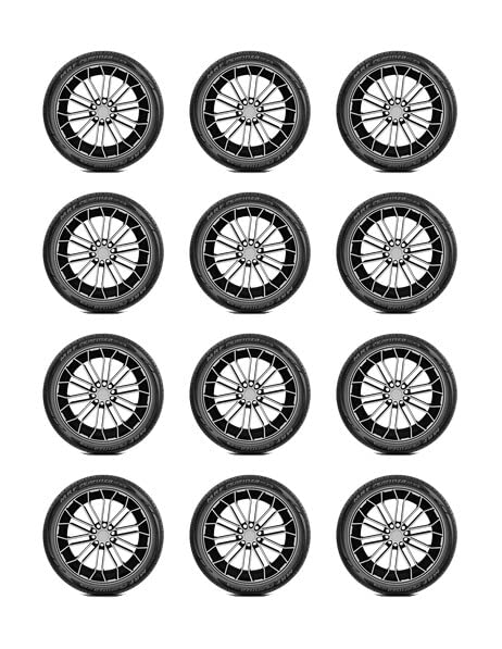 Amazon.com: Tire Edible Image Cupcake Toppers For 2 Inch Cupcakes Or ...