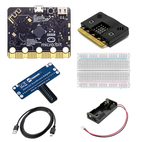 SB Components BBC micro:bit v2 with Breadboard Adapter, Breadboard ...
