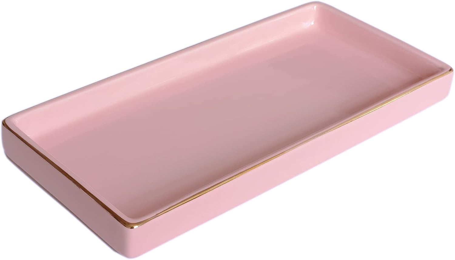 Amazon.com: 10 x 5 Ceramic Bathroom Tray for Countertop, Decorative ...