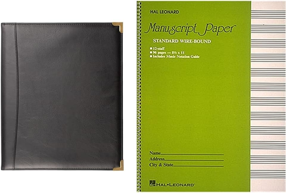 Amazon.com: Pro Tec F2BK Deluxe Sheet Music Folder & Standard Wirebound ...