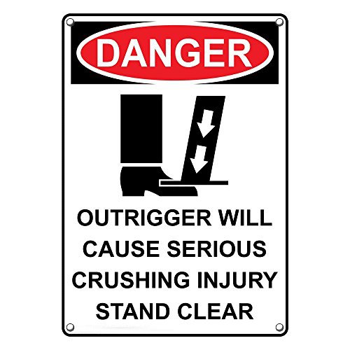 Amazon.com: Weatherproof Plastic Vertical OSHA Danger Outrigger Will ...