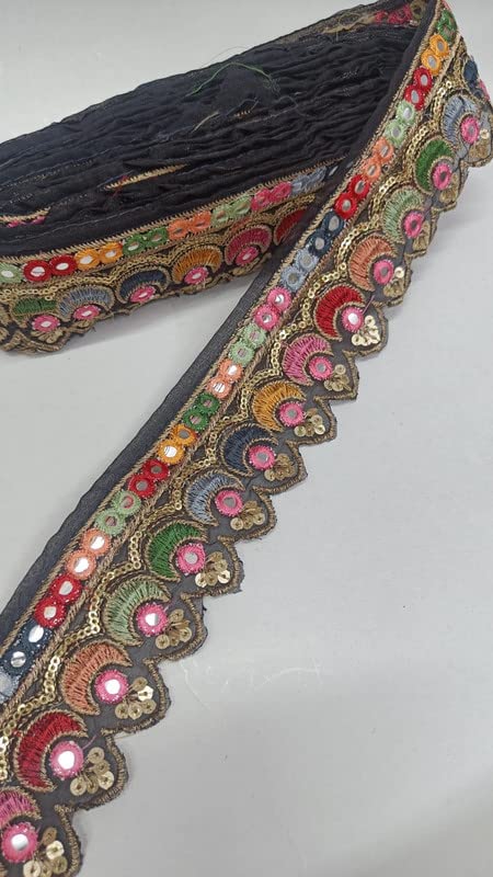 Deeps Creation 9 Meter Cutwork Mirror Design Lace Border, Mirror Lace ...