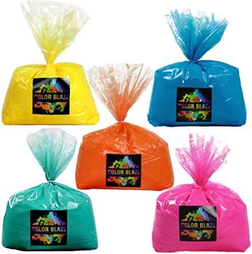 Amazon.com: Color Blaze Holi Colored Powder - 5 lbs of Each Color ...