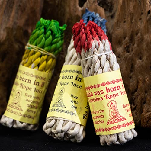 Vaguelly 3 Bags Traditional Rope Tibetan Rope Incense Homemade Rose ...