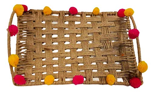 Buy GIFTING BEST WISHES Jute Charpai Platter/Wedding Tray/Wedding ...