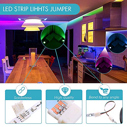 Snapklik.com : LED Strip Connector Kit, 5-Pack 3Pin L Shape 10mm Wide ...
