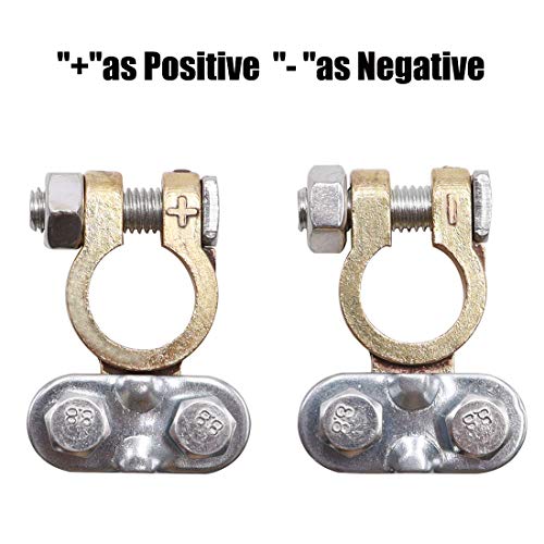 Snapklik.com : Tnisesm 1Pair Positive Negative Battery Terminal Set ...