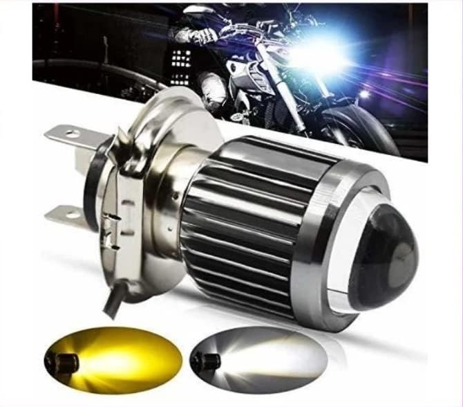 Led Headlight Lens Projector White/Yellow Beam Light H4 Compatible For ...