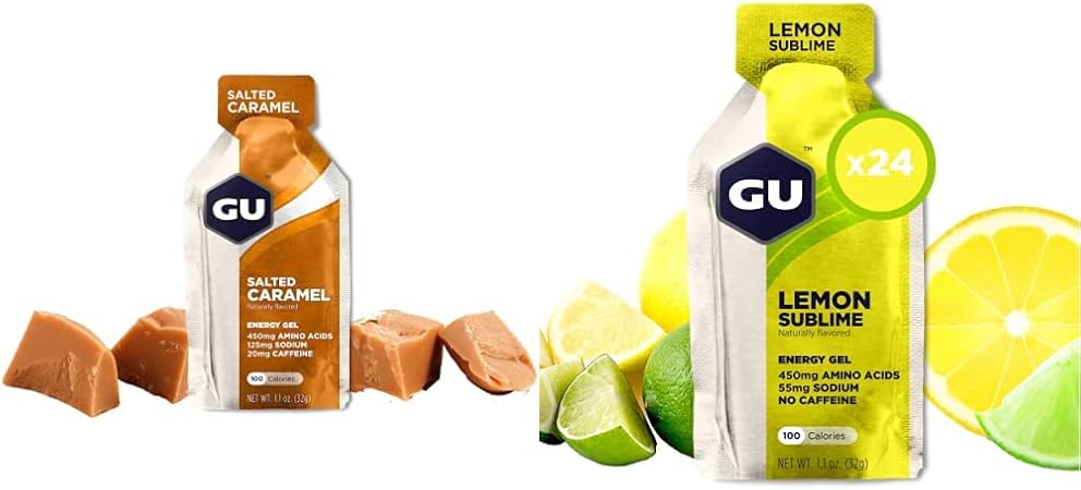 GU ENERGY Original Sports Nutrition Energy Gels | Salted Caramel (24 ...