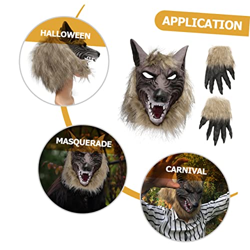 jojofuny 1 Set Wolf Gauntlet Mask Kids Makeup Set Costumes for Men Kids ...