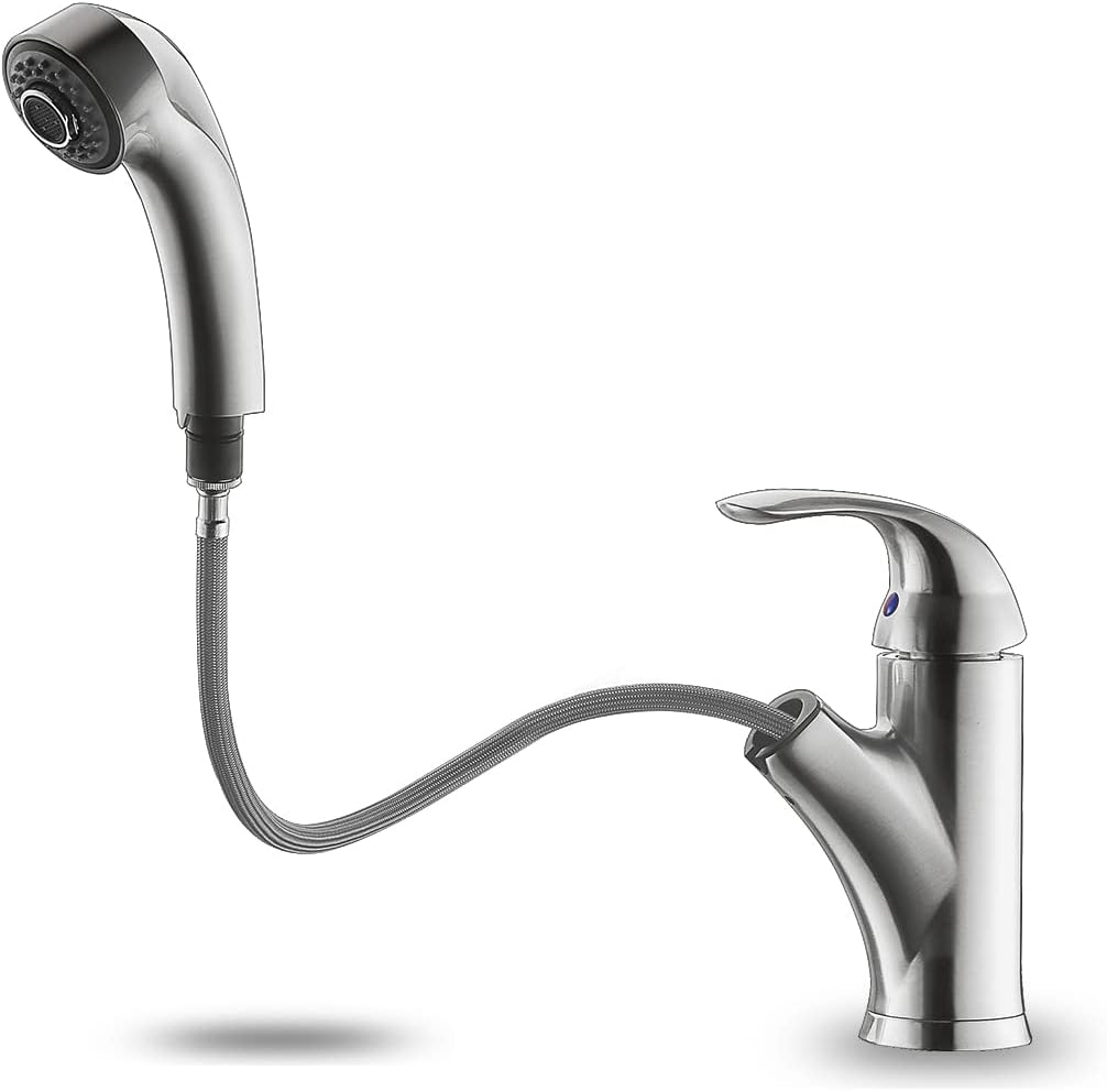 Moen Brecklyn Glacier White One-Handle Single-Hole Kitchen Faucet with ...