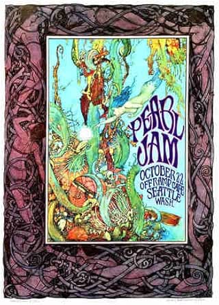 Pearl Jam Fan Poster Original Tribute Historic 1st Show Off Ramp Cafe ...