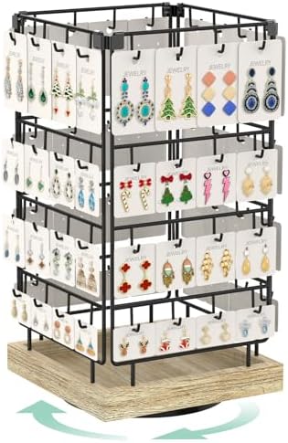 Amazon.com: Yoimori 360 Rotating Earring Display Stands for Selling ...