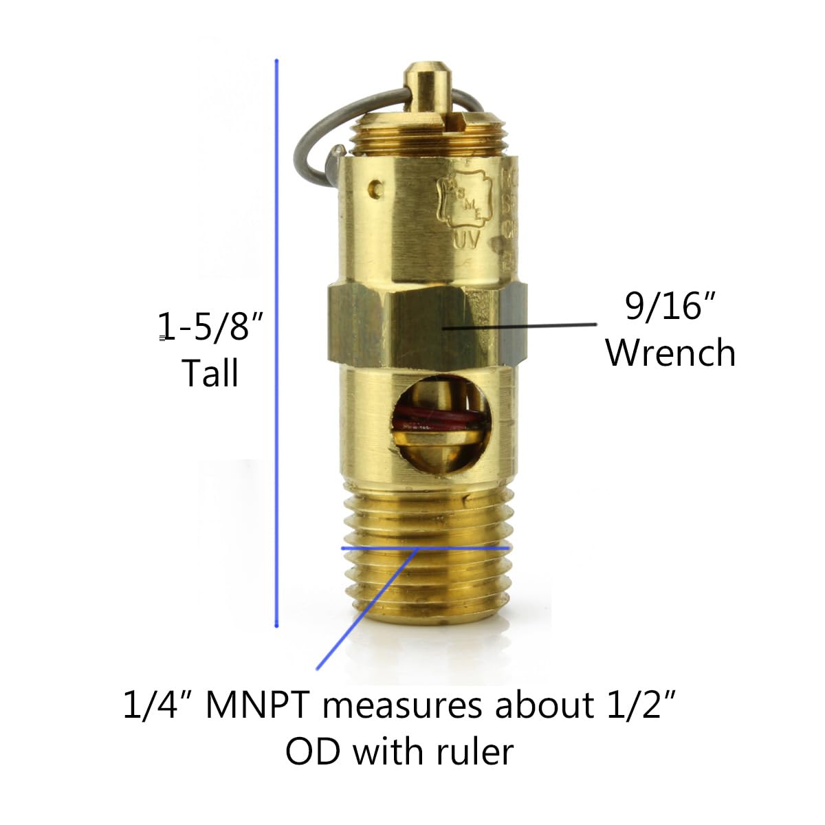 Air 2000 Psi Maximum Pressure Control Valves Conrader 225 PSI Brass ...