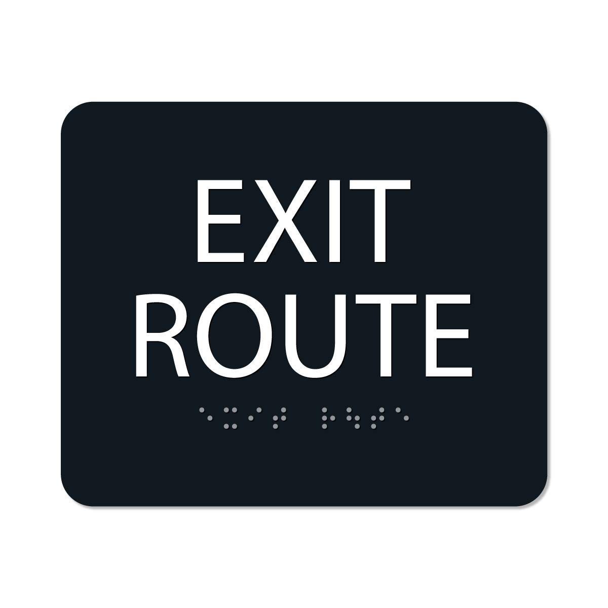 Amazon.com: ALPHA DOG ADA SIGNS - Exit Route Sign with Braille for Your ...