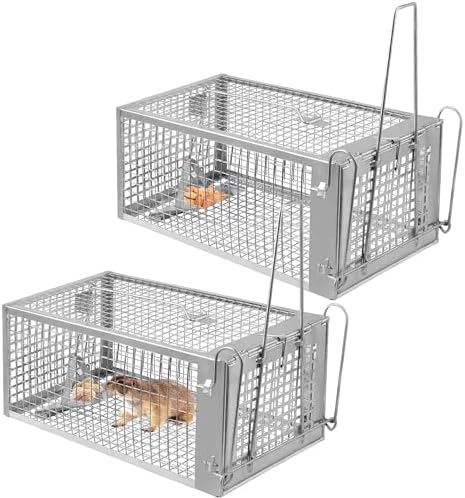 Amazon.com : 2-Pack Humane Rat Traps, Live Catch and Release Mouse Trap ...