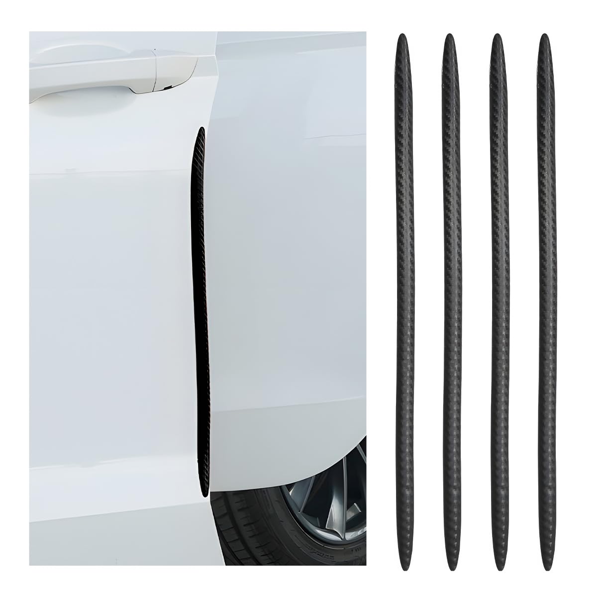 Amazon.com: Dickno 4 PCS Car Bumper Protector Strip, Anti-Collision ...