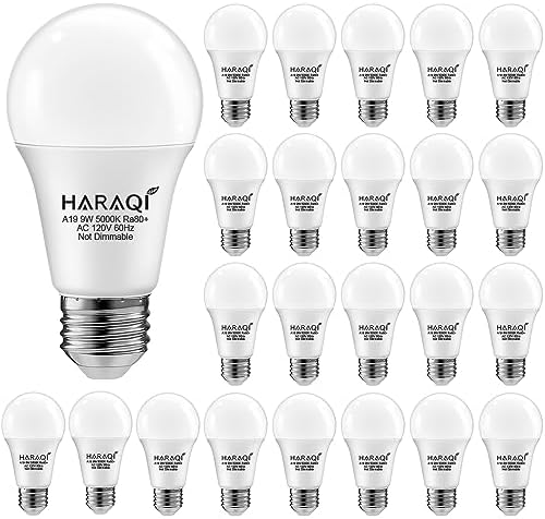 6 Pack 60W Equivalent 120V E26 Medium Base A19 LED Light Bulb, 5000K ...