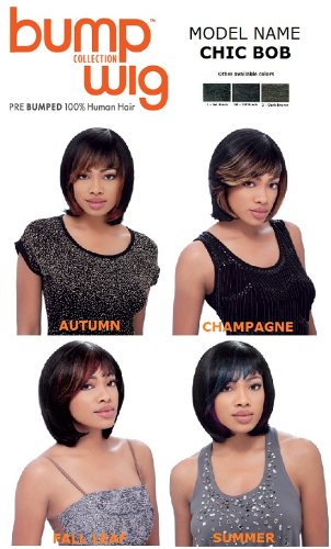 Amazon.com : Sensationnel Bump Human Hair Wig - CHIC BOB (CHAMPAGNE ...