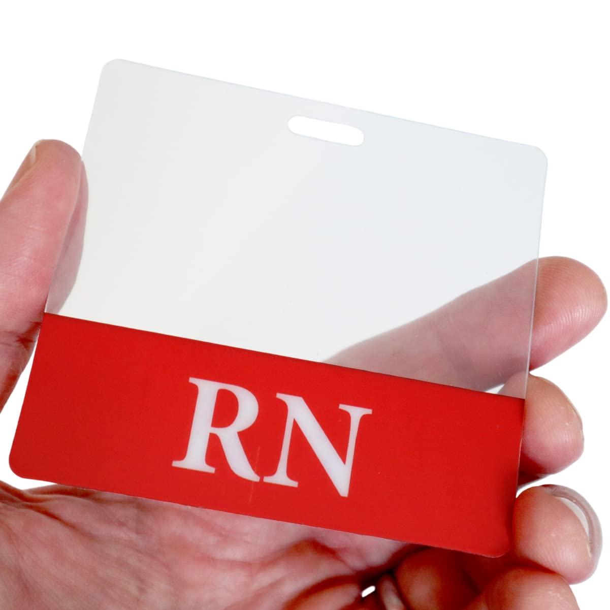 Amazon.com : 5 Pack - Clear RN Badge Buddies for Nurses - Horizontal ID ...