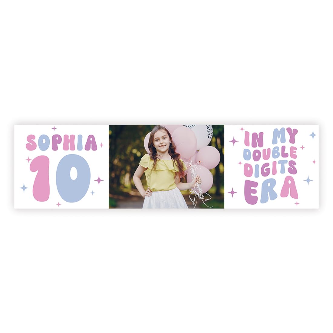Amazon.com: Andaz Press Personalized In My Double Digits Era Banner, 13 ...