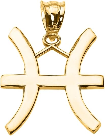 Amazon.com: 10K Yellow Gold Pisces Zodiac Astrological Sign Charm ...