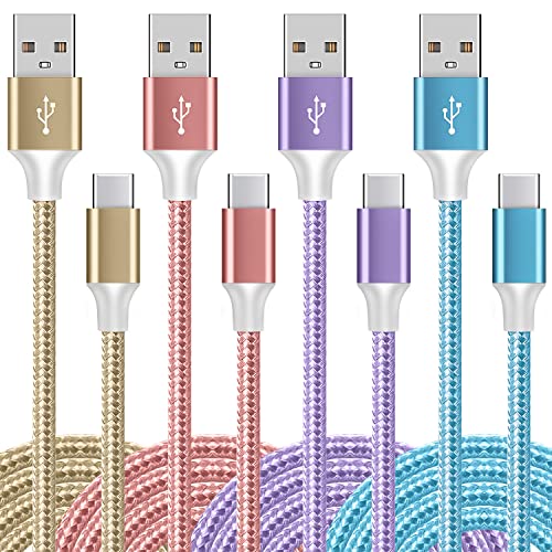 MAIMEITE USB Type C Cable Fast Charging, 4 Pack(3/6/6/10ft) Fast ...
