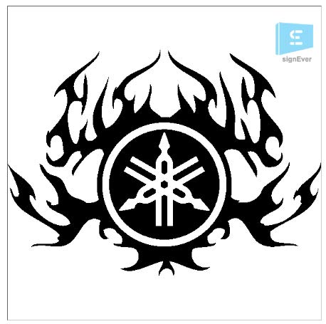 SIGN EVER Yamaha Fire Blaster Logo Stickers for Fzs R15 v3 Fazer Bike ...